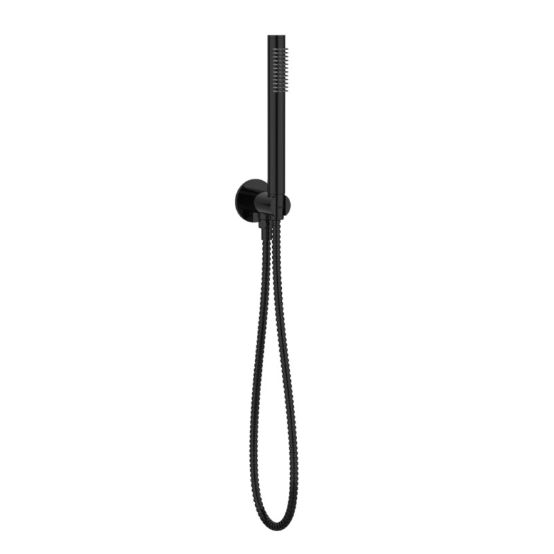Set cadă și duș montaj ascuns Invena ALONIA, negru lucios – monocomandă ...